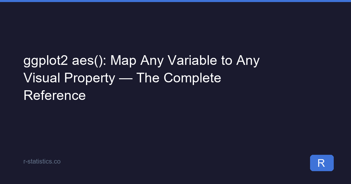 ggplot2 aes(): Map Any Variable to Any Visual Property, The Complete ...